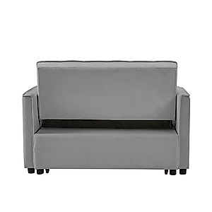 Eafurn Loveseat Pull, Gray Soft Velvet Couch Bed