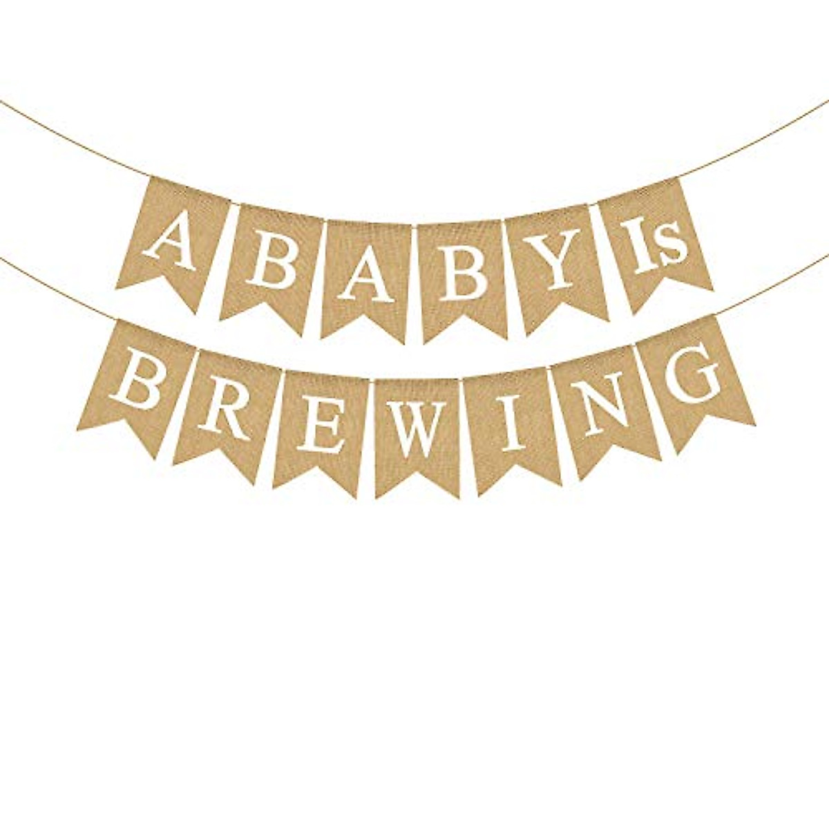 Rainlemon Jute Burlap A Baby is Brewing Banner Tea Beer Diaper Party Baby Shower Garland Decoration