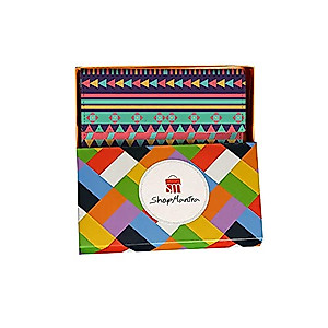 ShopMantra Women's Triangular Art Pattern Faux Leather Printed Wallet | Wallet for Women | Ladies Purse | Clutch | Multiple Card Holder Organizer and Phone Pocket Zip Wallet.