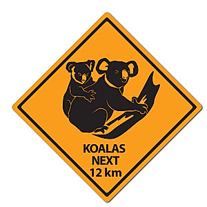 Australia Wall Decorations 4 Outback Street Signs 4 Australian Road Signs - Accents for a Unique Aussie Vibe Featuring Boomerang Kangeroo Koalas Sydney Melbourne