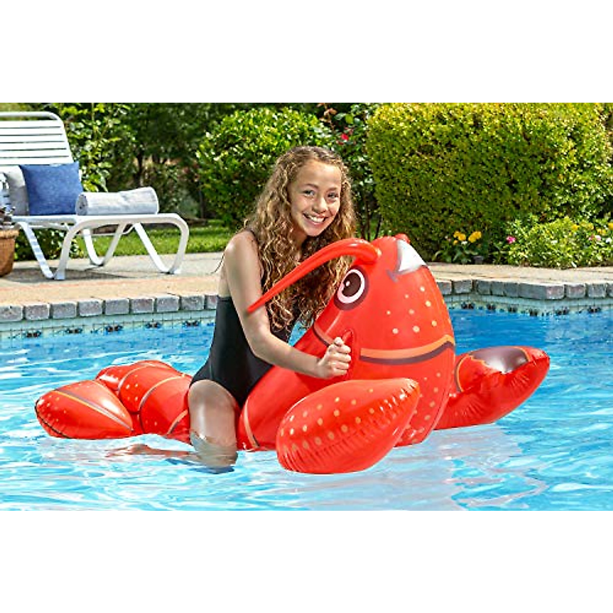 Poolmaster Swimming Pool Float Lobster Rider Red