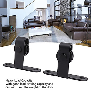 Barn Door Hardware Kit Sliding Door Kit Strong Load Bearing Mini Sliding Door Track Roller Kit Door Track Hardware Closet Track for Single Wooden Door Interior Doors