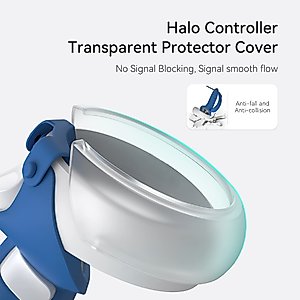 KIWI design Controller Grips Cover with Battery Opening Adjustable with Knuckle Straps, Suitable for Large Hands Compatible with Quest 2 Accessories (Blue)