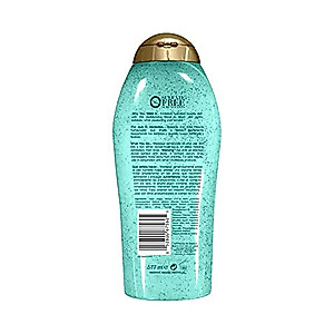 OGX Hydration + Sea Kelp & Hyaluronic Acid Sulfate-Free Lightly Moisturizing Body Scrub with Black Rice, Gentle Exfoliating Daily Body Wash to Soften & Smooth Skin, 19.5 Fl Oz (pack of 3)