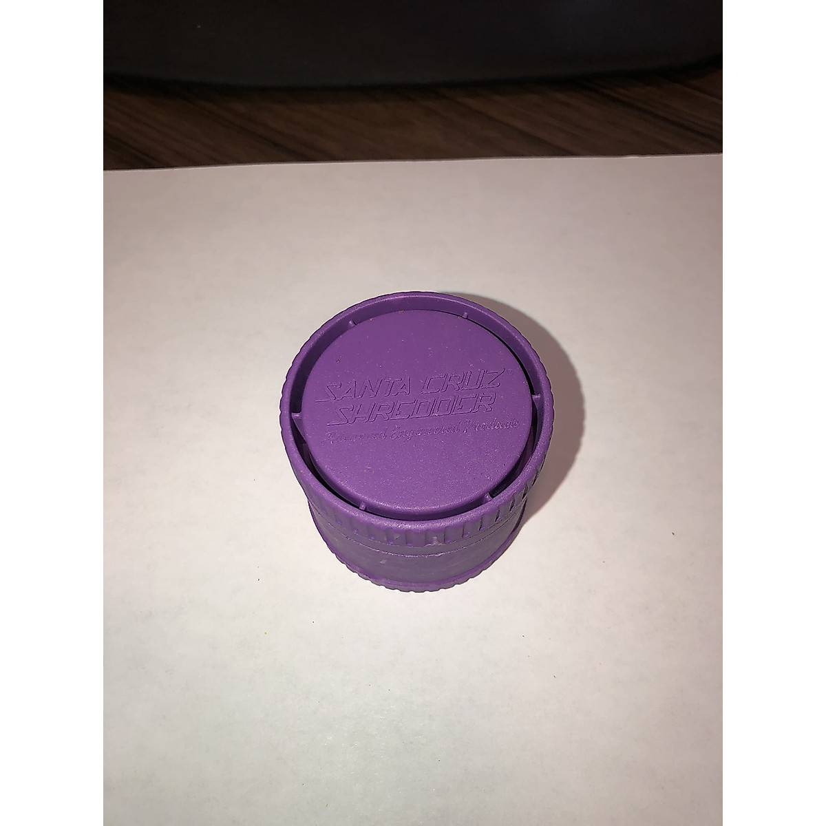 Santa Cruz Shredder Grinder for Herbs Knurled Top for Stronger Grip 3-Piece 2.2"(Purple)