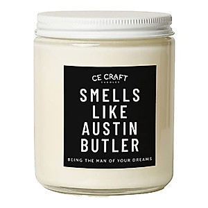 CE Craft Candle - Smells Like Austin Butler Scented Candle – Bourbon Vanilla Scented Candle – Gift for Her, Girlfriend Gift, Pop Culture Candle, Prayer Celebrity Candle Gift