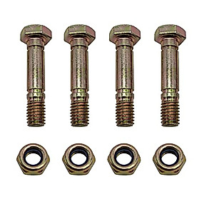 4PK Shear Bolt and Nut Fits MTD Cub Cadet Troy-Bilt 710-0890 710-0890A 910-0890A Snow Thrower