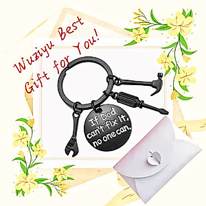 Dad Gifts Keychain Father's Day Gift for Dad Birthday Christmas Wedding Anniversary Thanksgiving Gifts for Father from Son Daughter,Hammer Key Chain from Kids to Father Keychain,Best Dad Ever Keychain