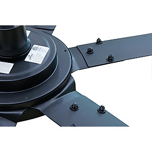 iLiving 120 Inch, 6 Blades BLDC Big Ceiling Fan, High Volume Low Speed Outdoor Fan with Powerful Brushless DC Motor Reversible Industrial Commercial and Residential, 21000 CFM at 75 RPM with IR Remote