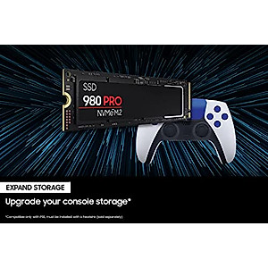 SAMSUNG 980 PRO SSD 1TB PCIe 4.0 NVMe Gen 4 Gaming M.2 Internal Solid State Drive Memory Card, Maximum Speed, Thermal Control, MZ-V8P1T0B