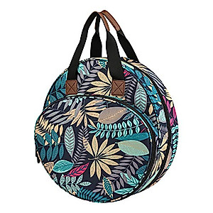 menolana Knitting Bag, Travel Yarn Storage Tote Organizer, Unfinished Embroidery Project Bag, Crochet Hooks, Knitting Needles and Accessories, Large Capacity