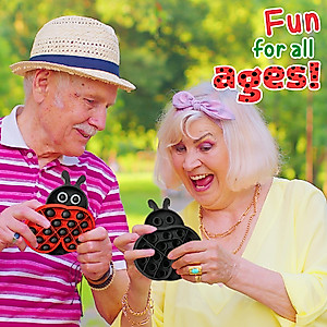 Ladybug Fidget Toy, Push Anti-Anxiety Toys for Kids Adults, Ideal for Kids Adults Teens, Finger Toy for Special Needs
