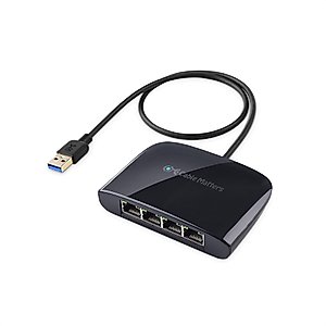 Cable Matters USB to 4-Port Gigabit Ethernet Switch for Network Sharing with TV, Laptop, Gaming Console (USB Ethernet Splitter, USB Network Switch, USB to Ethernet Adapter, USB Gigabit Switch)