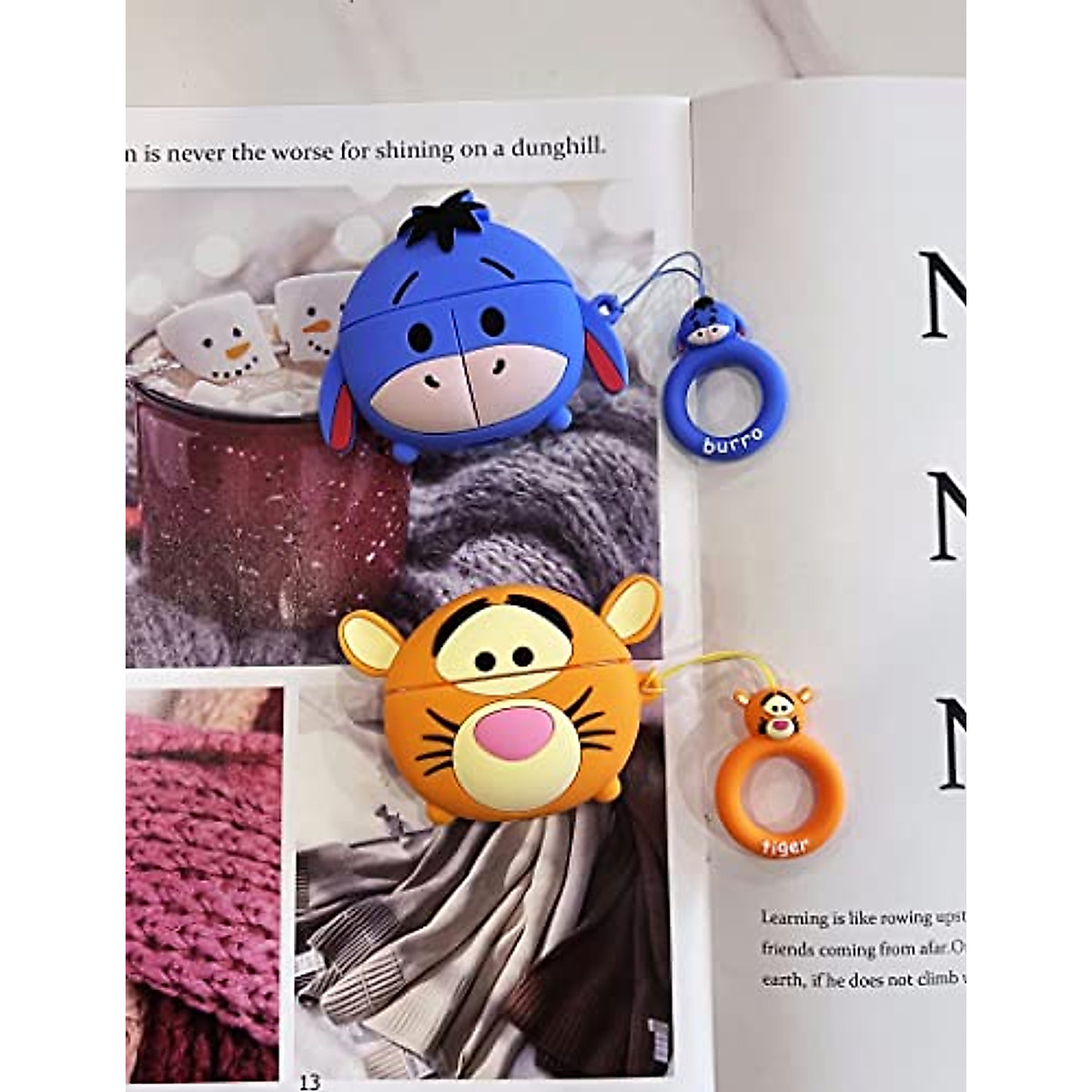 Adorable Case for Apple AirPods Pro Anime Cartoon Cute Kawaii Protective Case Anti-Fall Headphone Case Cover (Cute Donkey)