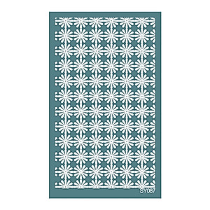 Clay Stencils Flower Style Non Adhesive Silk Screen Printing Stencils Reusable Mesh Stencils Transfer for Earring Making