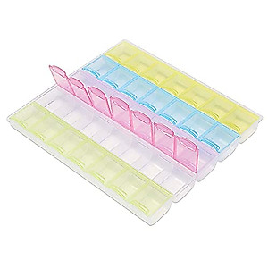 1 Pack Diamond Painting Container 35 Grids Diamond Painting Storage Box Plastic Rectangle Bead Storage Containers Jewelry Organizer Storage Container Nail Art Storage Case, Multicolor