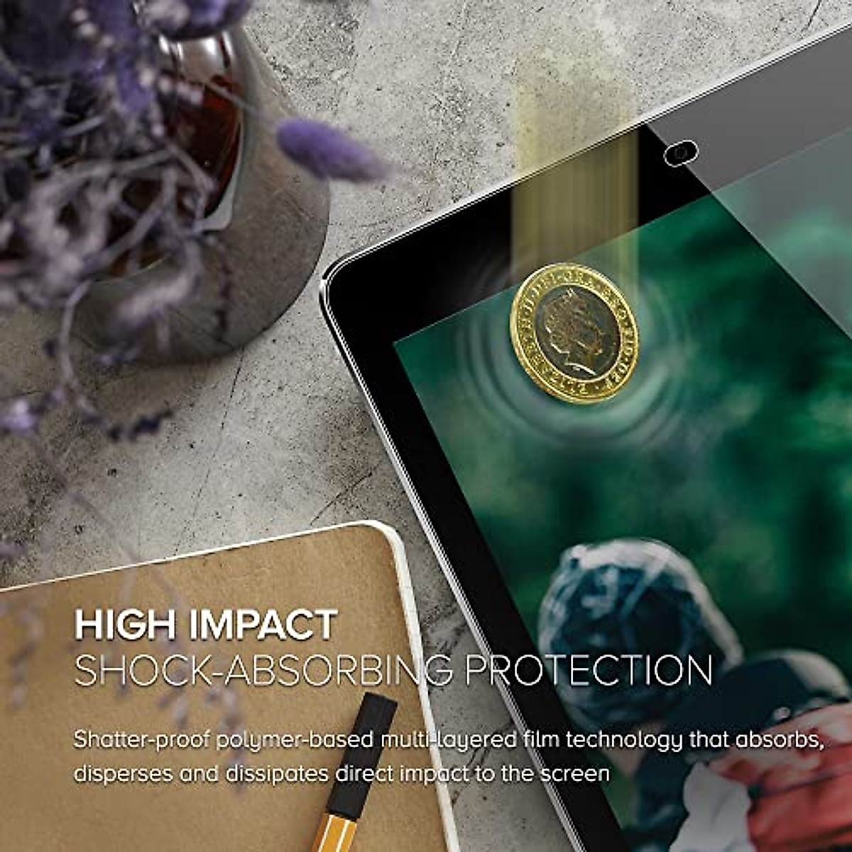 celicious Impact Anti-Shock Shatterproof Screen Protector Film Compatible with Oppo Pad 2