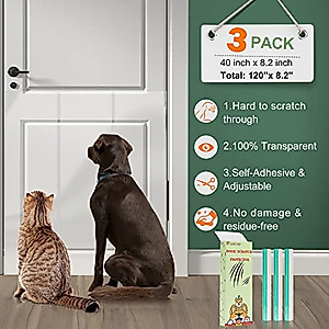 Door Scratch Protector-3 x 40" x 8.2", Protect Your Door, Furniture and Wall, Anti-Scratch Guard for Furniture, Heavy Duty Door Cover Scratch Shield