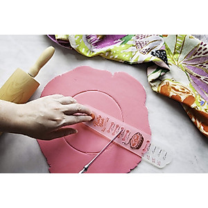 Talisman Designs Pie Pastry Guide | Perfectly Round Pie Crust Every Time | Cut Circles from 4 to 14 inches in Diameter | Pie Cutting Guide | Pie Dough, Puff Pastry, Fondant & More