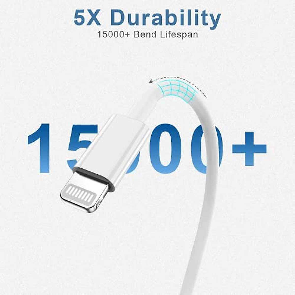 5 Pack [Apple MFi Certified] Short Lightning Cable 1ft, Apple Original USB to lightning cable 1 Foot, Fast iPhone Charger Cord for iPhone 13 Pro Max/iPhone 13/12Pro Max/12 Pro/11/Se2022/X/8/iPad,White