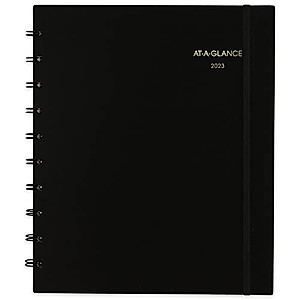 AT-A-GLANCE Move-A-Page 2023 RY Weekly Monthly Appointment Book Planner, Black, Large, 8 3/4" x 11"