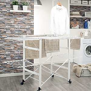 Foppapedretti Supergulliver Clothes Airer, 175 x 120 x 189 cm Aluminium 189x122x174 cm Bianco