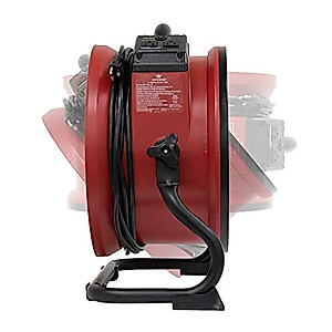 XPOWER X-39AR Professional Axial Fan with Sealed Motor (1/4 HP) for Water Damage Restoration and Powerful Focused Air Circulation of up to 60 feet (Blue)