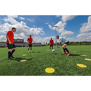 Kwik Goal Flat Round Marker (Pack of 10), Red