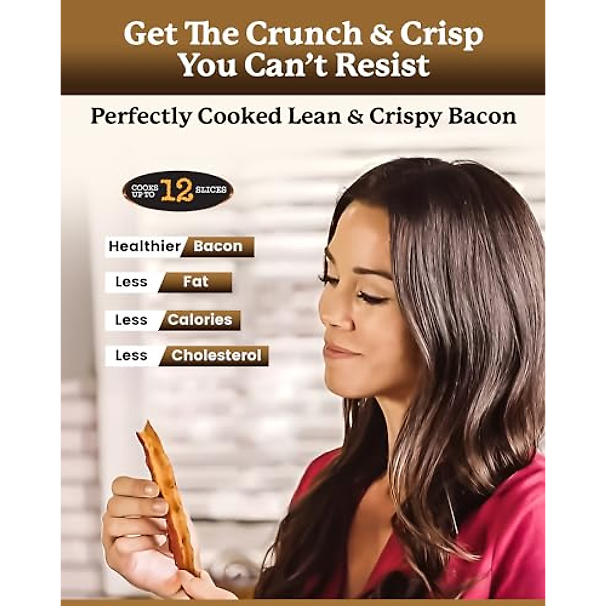 Gotham Steel Bacon Bonanza XL Baking Pan with Rack for Crispy Bacon + Crisper Tray for Bacon with Grease Catcher, Nonstick Bacon Cooker for Oven / Copper Bacon Pan, Non-Toxic Oven / Dishwasher safe