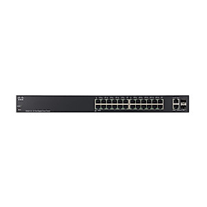 Cisco SG220-26-K9 26-Port Gigabit Smart Plus Switch, Black