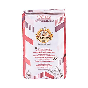 Antimo Caputo Chefs Flour - Italian Double Zero 00 - Soft Wheat for Pizza Dough, Bread, & Pasta, 2.2 Lb (Pack of 2)