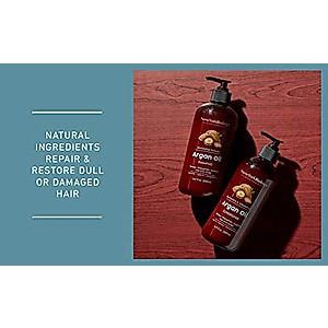 New York Biology Moroccan Argan Oil Conditioner - All Natural - Moisturizing and Volumizing Professional Series Restorative Formula - Infused with Keratin and Sulfate Free - 16.9 fl Oz