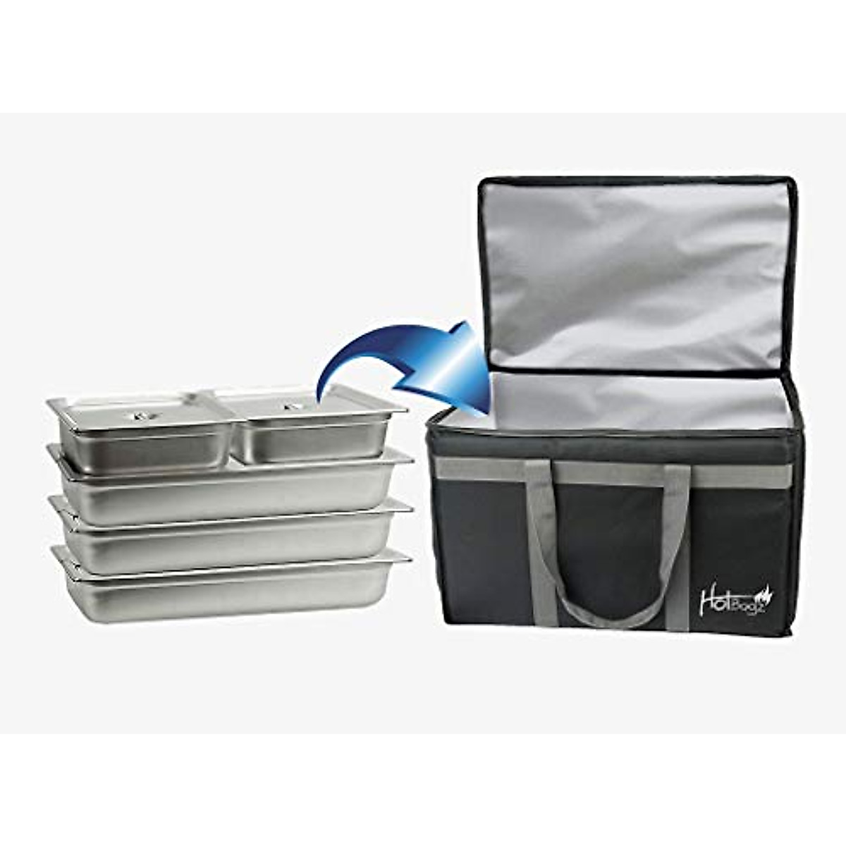 Insulated Food Delivery Bag - Professional Hot/Cold Thermal Carrier - Lightweight & Portable, For Catering, Restaurants, Delivery Drivers, Uber Eats, Grubhub, Postmates, etc..