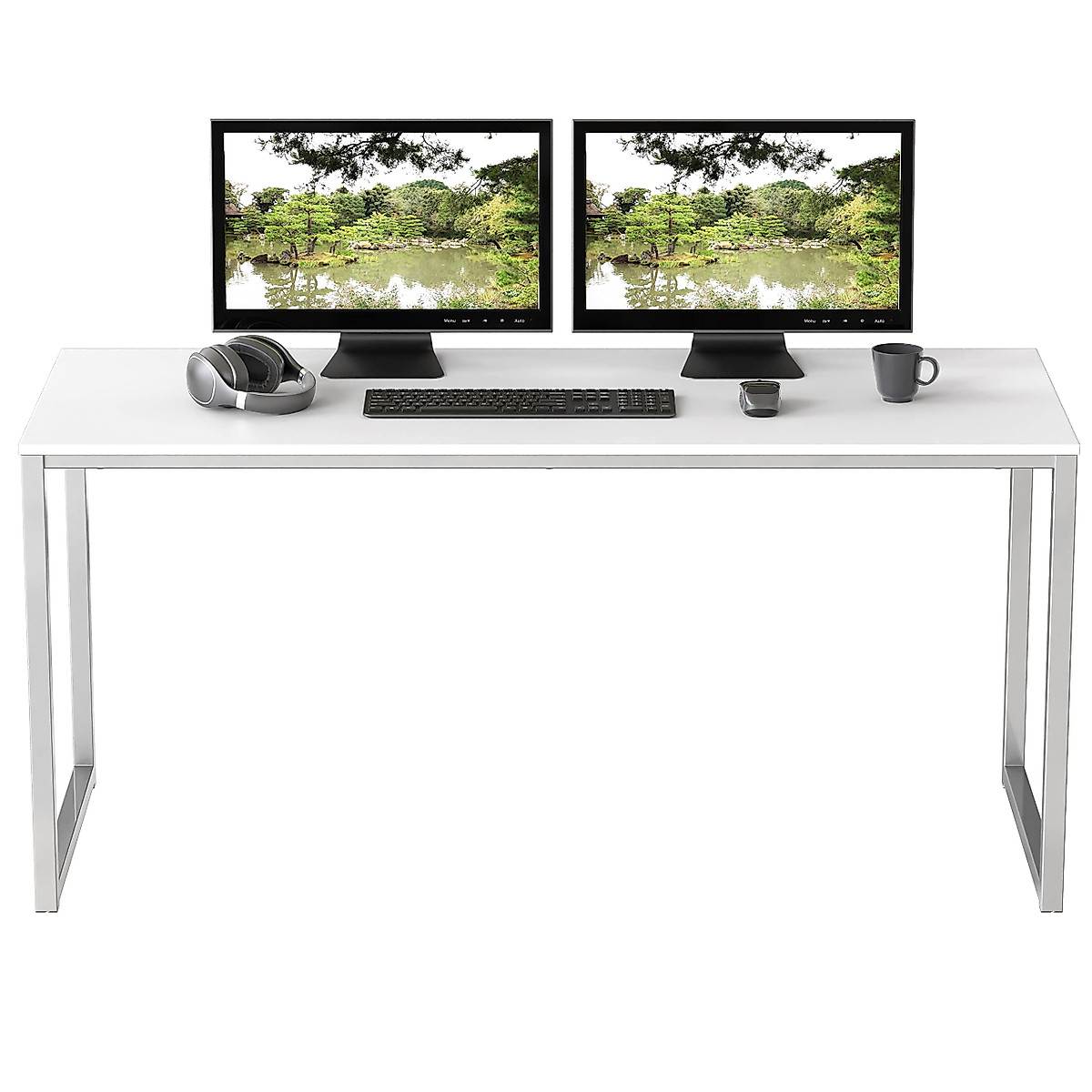 SHW Home Office 48-Inch Computer Desk, 24" Deep, White