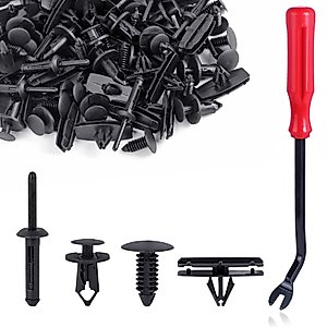 4 in 1 Wrangler Grille Fastener Retainer Clips, Xislet Push-Type Plastic Rivets Compatible with 2007-2022 Jeep Wrangler & 2005-2010 Grand Cherokee Fender Bumper Clips Replace 6503598-121PCS
