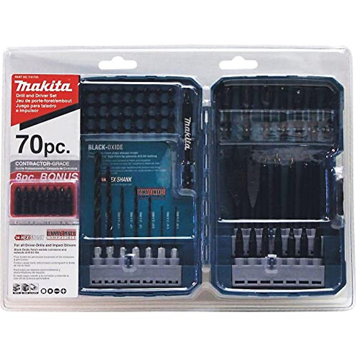 Makita T-01725 Contractor-Grade Bit Set, 70-Pc.