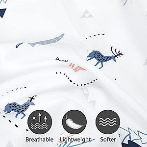 TILLYOU Microfiber Mini Crib Sheets for Baby Boy Girl, Fitted Pack N Play Playard Sheet Set, Super Soft and Breathable Mattress Cover Over Playpen, 38”x24”x5”, 2-Pack,Woodland Animals