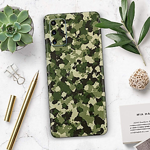 DesignSkinz Military Camouflage V1 Protective Vinyl Decal Wrap Skin Cover Compatible with The Samsung Galaxy S20 (Screen Trim & Back Glass Skin)
