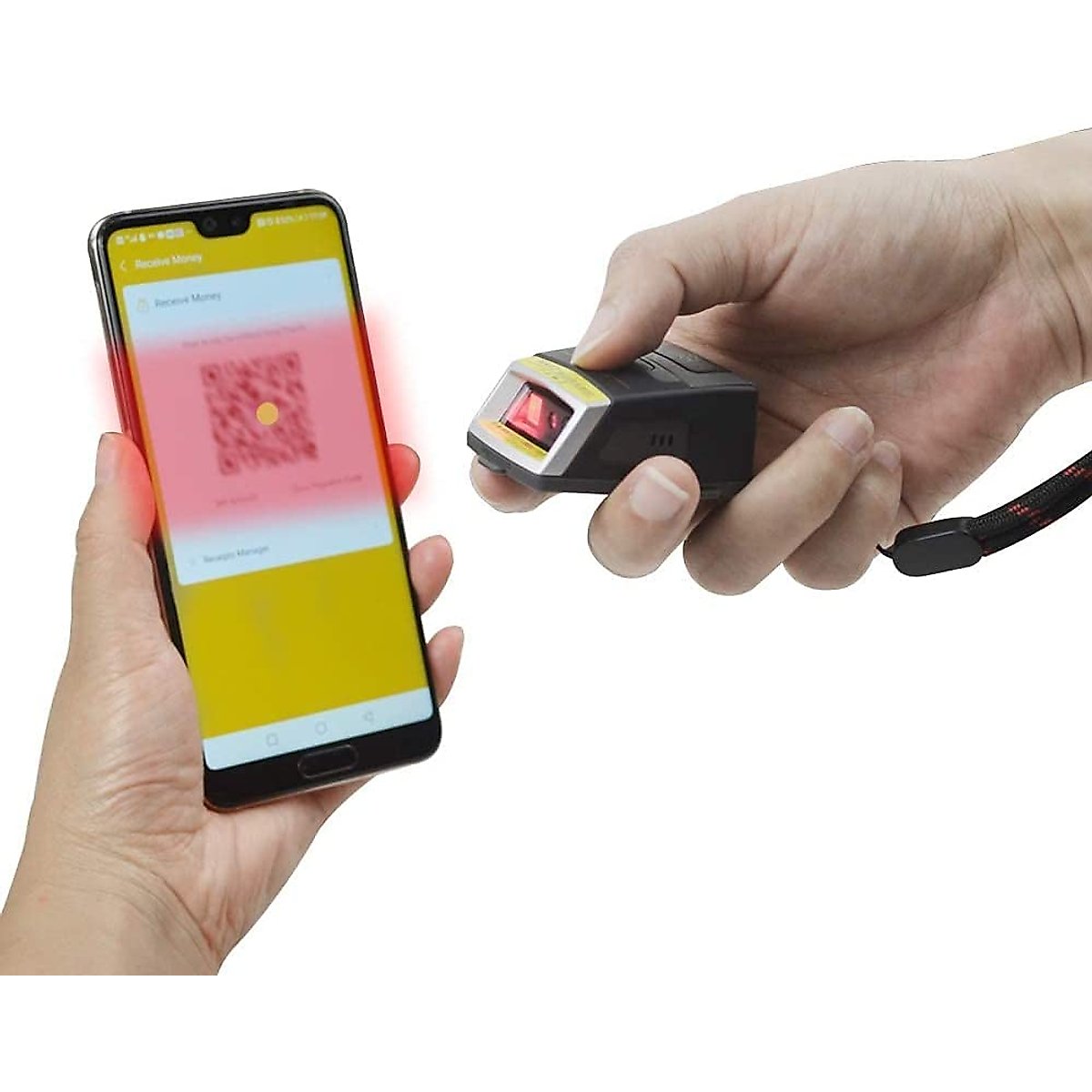 Posunitech Bluetooth Barcode Scanner 1D 2D NS02 with Lanyard Trigger Scanning Zebra SE4107 Compatible Android iOS PC IP65 NFC for Warehouse, Manufacturing, Logistics and Tough Environment