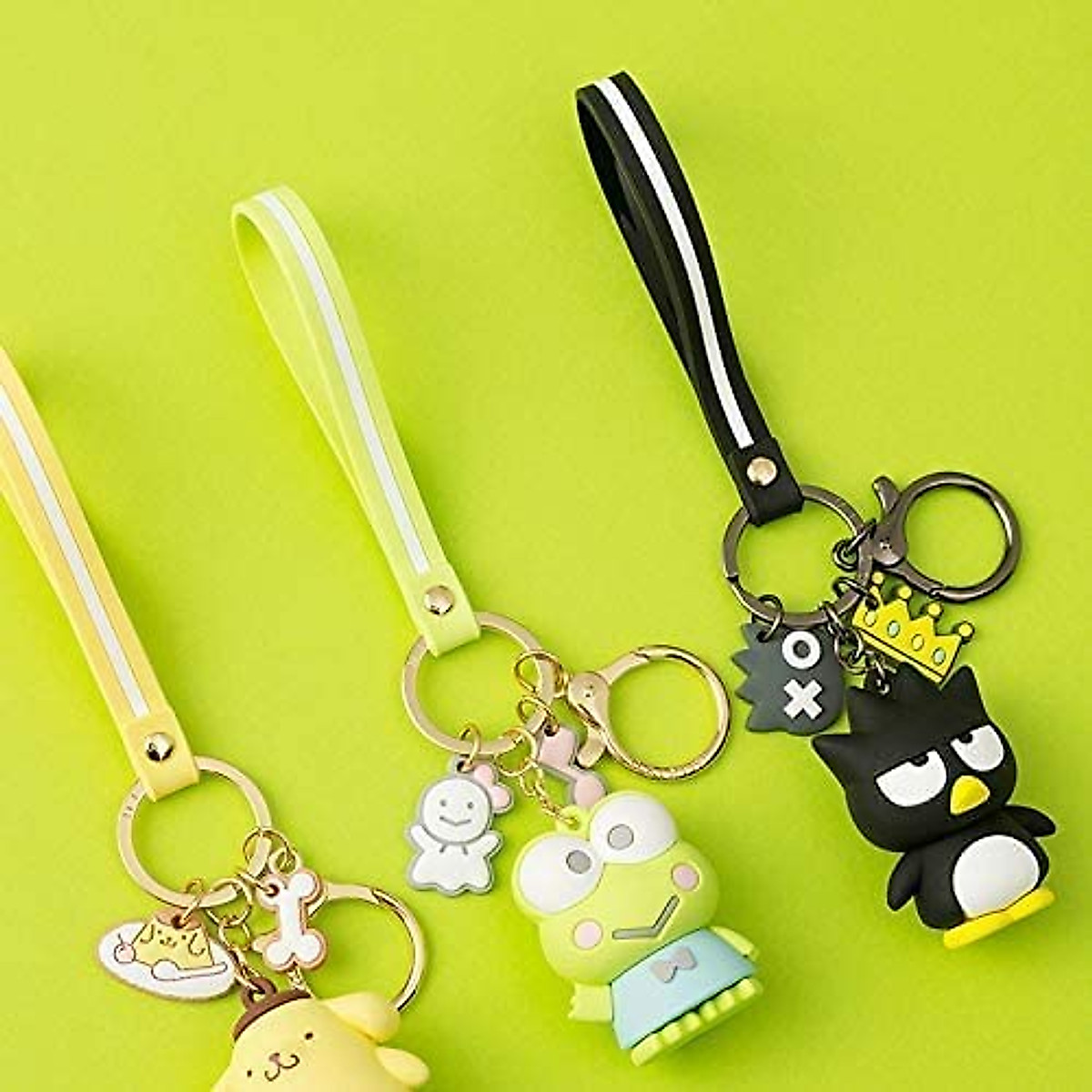 2pcs My Melody + Hello Kitty,Cute Kawaii Accessories Anime Keychain Cartoon Keychain Keyring Key Purse Handbag Car Charms