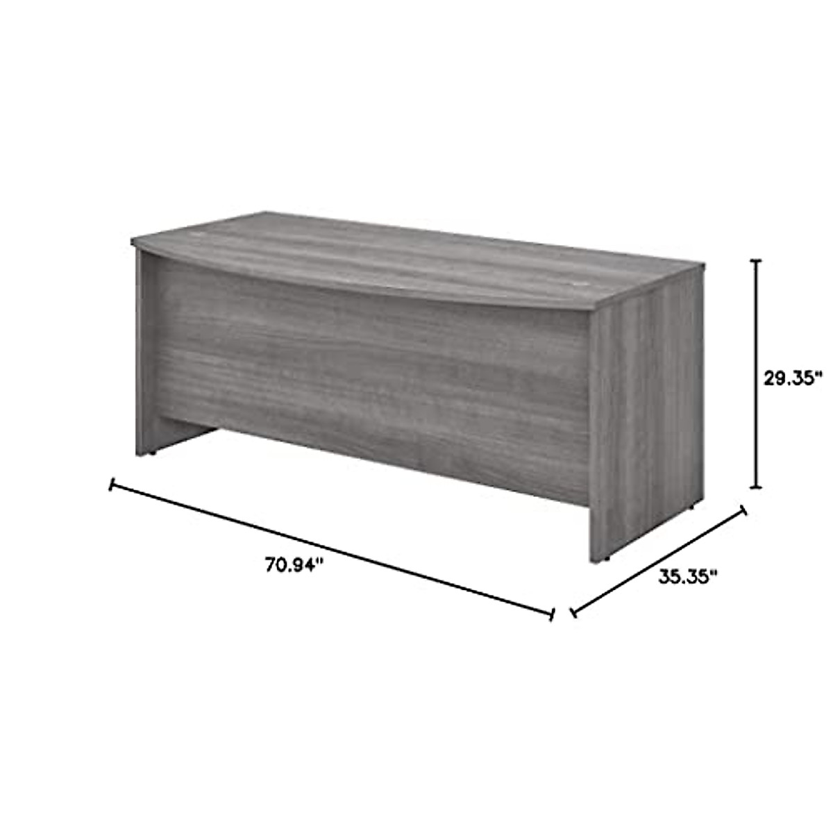 Bush Business Furniture Studio C Home Office Desk, 72W x 36W, Platinum Gray