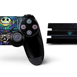 Skinit Decal Gaming Skin Compatible with PS4 Pro Bundle - Officially Licensed Disney The Nightmare Before Christmas Jack Skellington Art Design