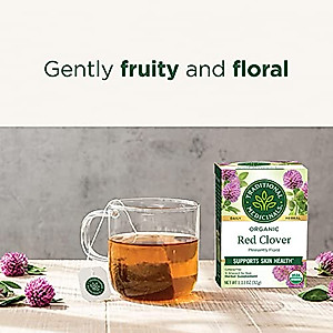 Traditional Medicinals Tea, Organic Red Clover, Supports Skin Health, 96 Tea Bags (6 Pack)