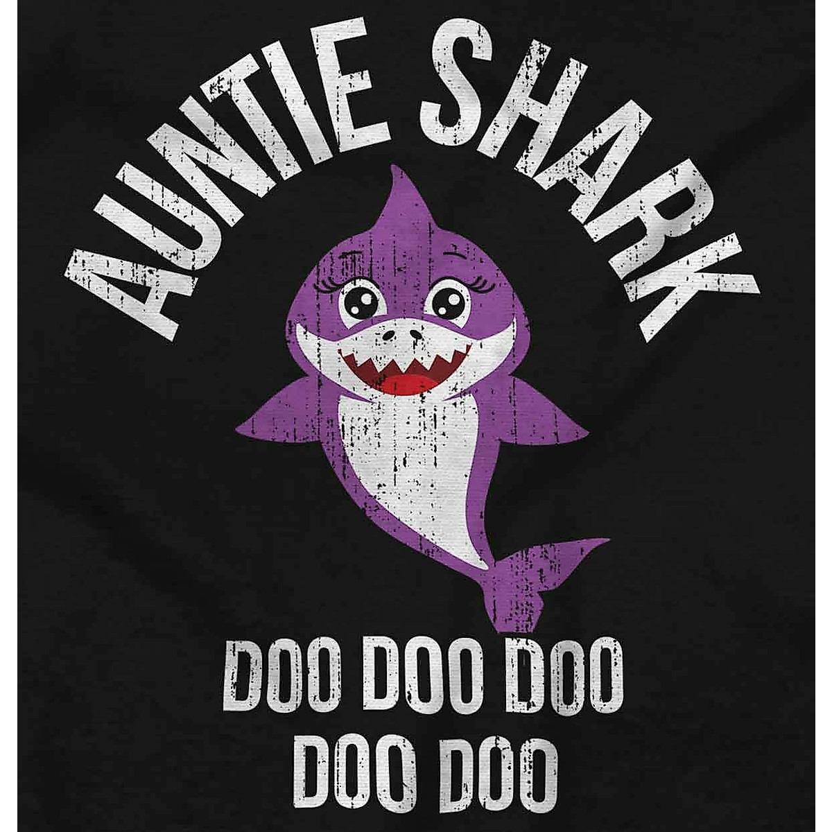 Shark Song Aunt Cute Adorable Auntie Womens Graphic T Shirt Tees