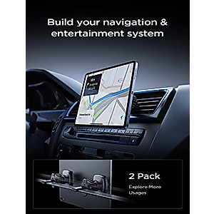 LISEN 2 Pack Magnetic Phone Holder for Car Mount 6 Military Magnets Car Phone Holder Mount Hands Free Vent Cell Phone Holder Mount for Car 6 Metal Plates Fit All iPhone 14/13/12/11, Pro Max, Android