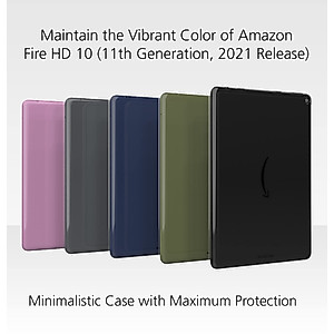 Made for Amazon, Clear Case with Screen Protector for Fire HD 10 (11th Generation, 2021 release) & Fire HD 10 Plus (11th Generation, 2021 release)