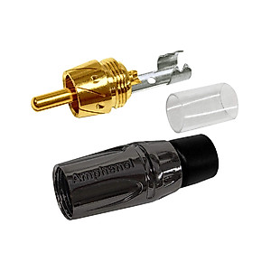 WORLDS BEST CABLES 35 Foot – TS to RCA Cable – Gotham GAC-4/1 (Black) Star-Quad Audio Interconnect Cable & Neutrik NP2X-B & Amphenol ACPL-CBK Gold Plugs - CUSTOM MADE