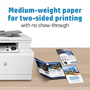 HP Enhanced Business Paper, Glossy, 8.5x11 in, 40 lb, 50 sheets, works with laser printers (4WN09A), White