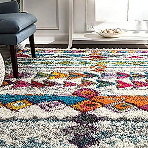 nuLOOM Aponi Tribal Shag Area Rug, 7 ft 10 in x 10 ft, Multi