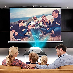 BIGASUO Upgrade HD Bluetooth Projector Built in DVD Player, Mini Video Projector 1080P Supported Compatible with TV/HDMI/VGA/AV/USB/TF SD Card, Portable Outdoor Movie Projector
